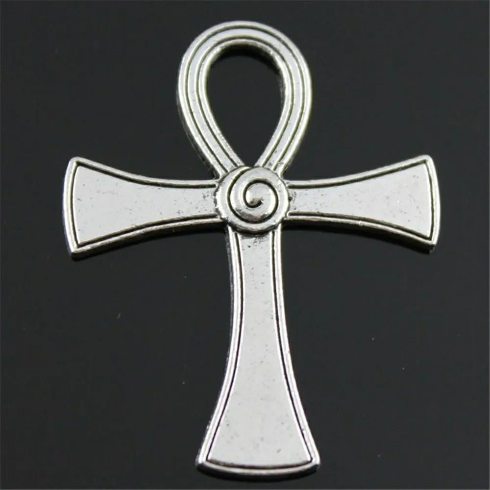 Aliexpress.com : Buy 5pcs Antique Silver Color Ankh Cross Charm Ankh ...