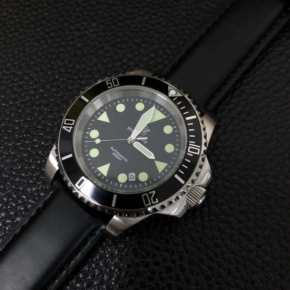 Mens stainless steel quartz dive watch 200M relogio masculino drop ...