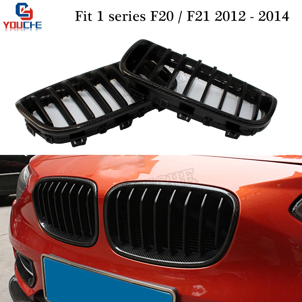 F20 Carbon Fiber Replacement Front Kidney Grill for BMW 1 Series ...