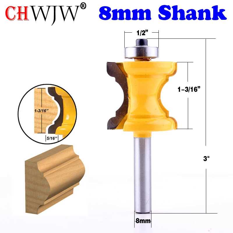 New 1pc 8mm Shank Bullnose Bead Column Face Molding Router Bit For ...