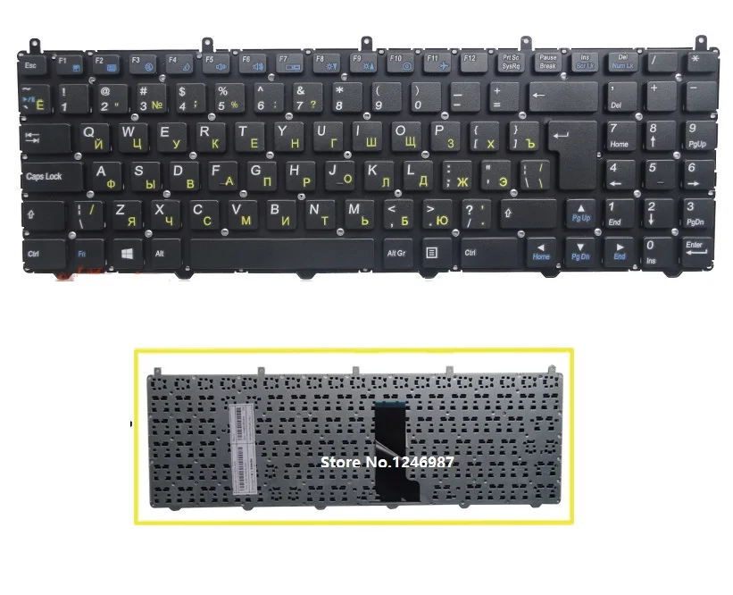 SSEA New Russian Keyboard for HASEE DNS Clevo K610C K650D k590C RU ...