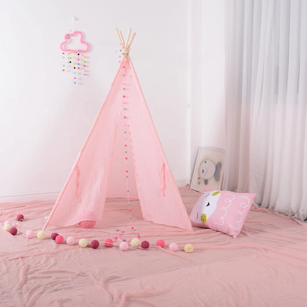 LoveTree Tent 2018 New Girls Tipi Teepee tent Cream Pink Play Tent ...