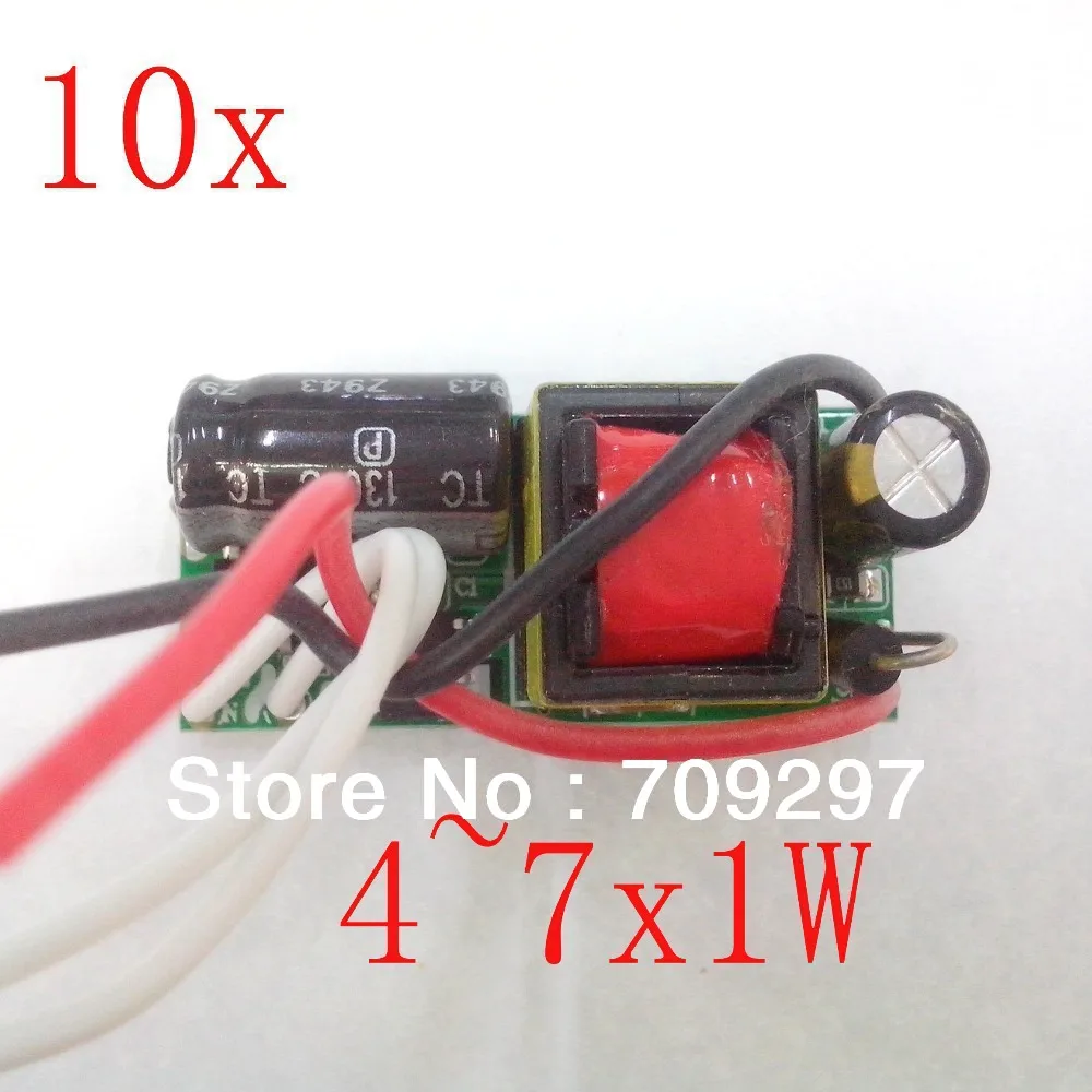 Wholesale 10pcs/lot 4~7 x1W LED driver for 4x1W 5x1W 6x1W 7x1W LED ...