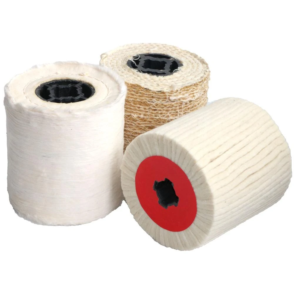 1PC Wool Felt Wire Drawing Polishing Wheel Cotton Burnishing Drum Wheel ...