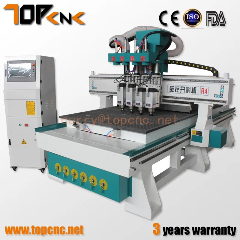 Multi heads cnc router machine with 1300*2500mm working area|Wood ...
