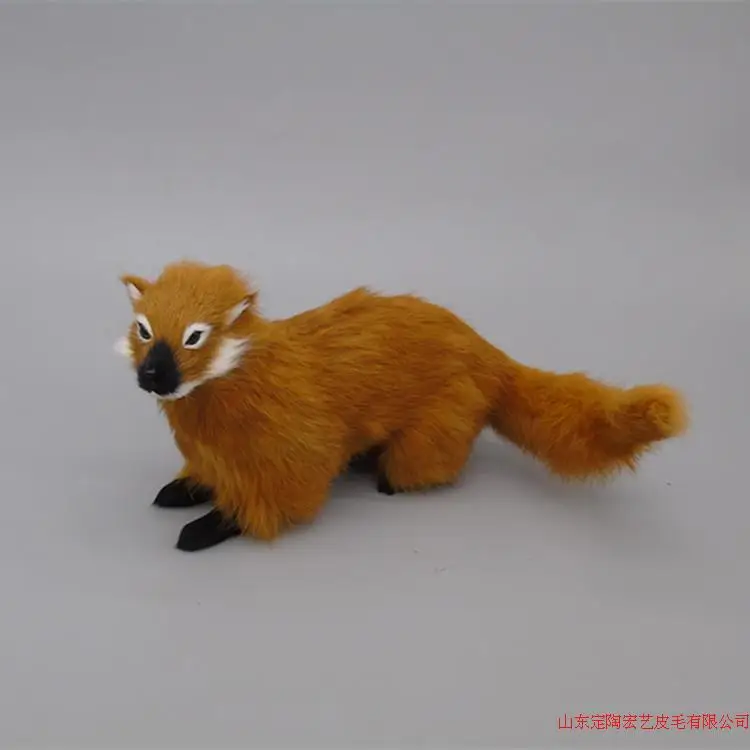 new-simulation-weasel-toy-polyethylene-furs-yellow-weasel-model-gift ...