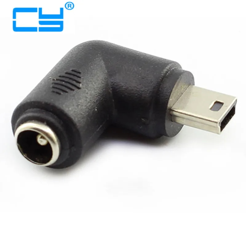 10pcs DC 5.5x2.1 mm Jack To Mini USB Right Angle Male Power Adapter ...