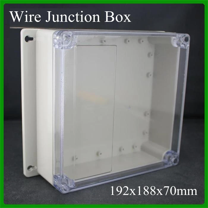 IP65 192x188x70mm Waterproof Junction Box Transparent Plastic Project ...