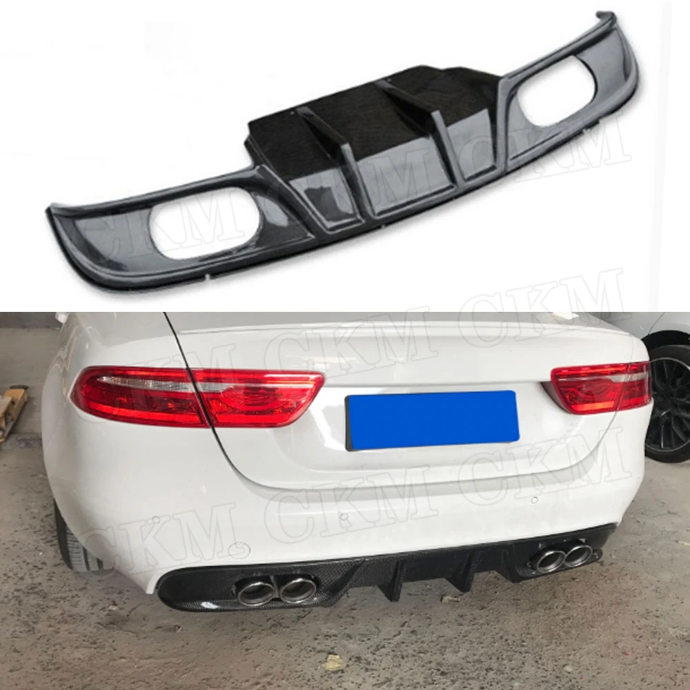 For-XE-XF-Carbon-Fiber-Material-Rear-Bumper-Lip-Diffuser-for-Jaguar ...