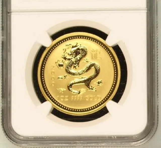 Verified 2000 Australia year of dragon one ounce tungsten coin plated 1 ...