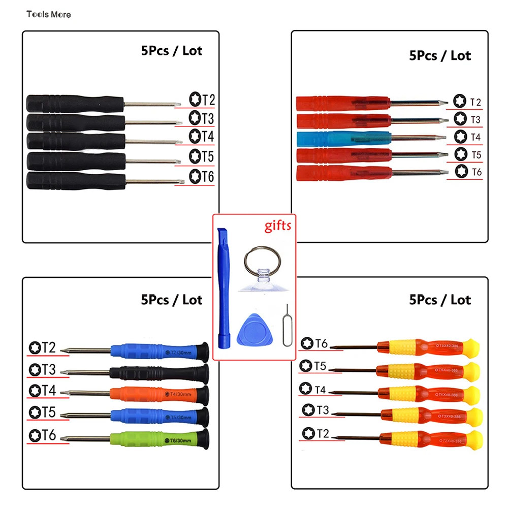 5pcs 33mm/85mm T2 T3 T4 T5 T6 Precision Torx Screw Driver Set For ...