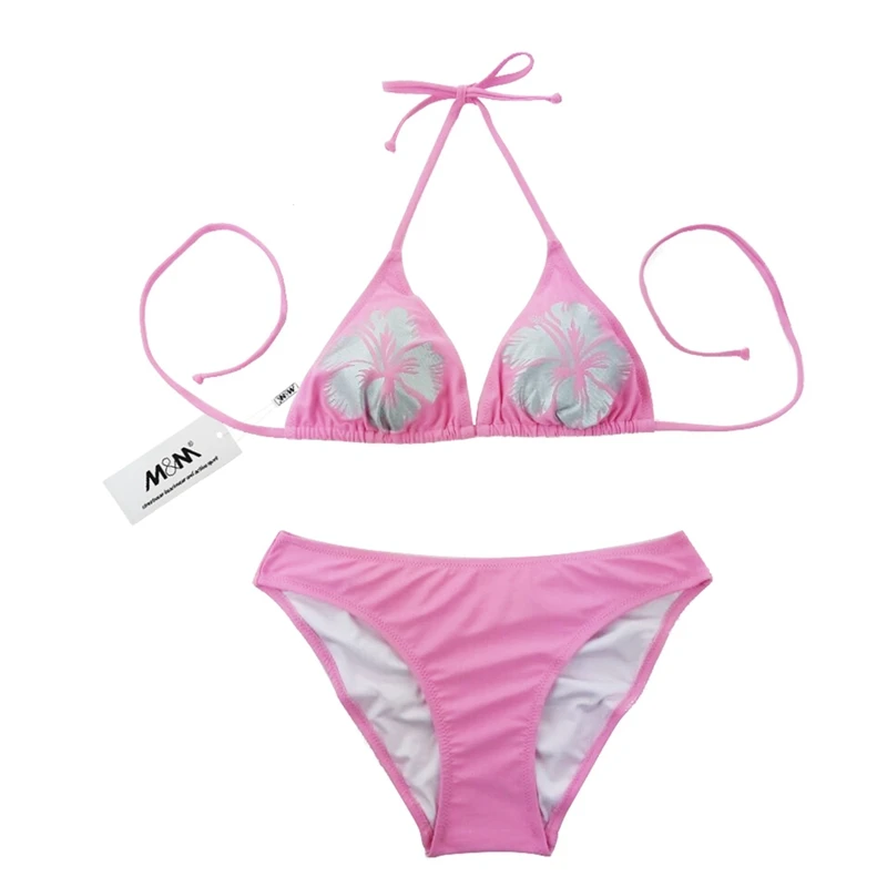 Mandm 2018 High Waist Bikinis Set Women Print Floral Swimwear Sexy Push