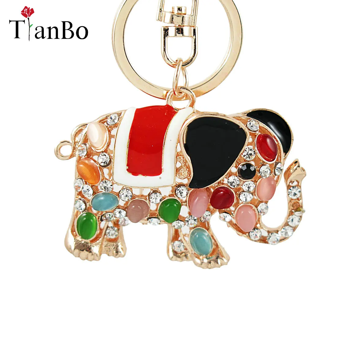 Crystal-3D-Mascot-Elephants-Keychains-Women-Gift-Charm-Metal-Jewelry ...