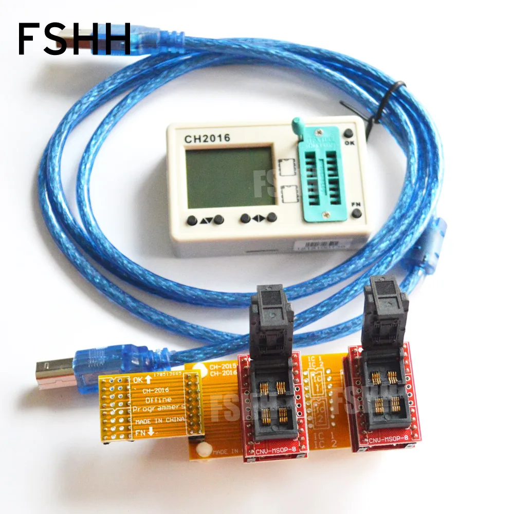 USB SPI FLASH programmer CH2016 Multi offline programmer+Clamshell ...