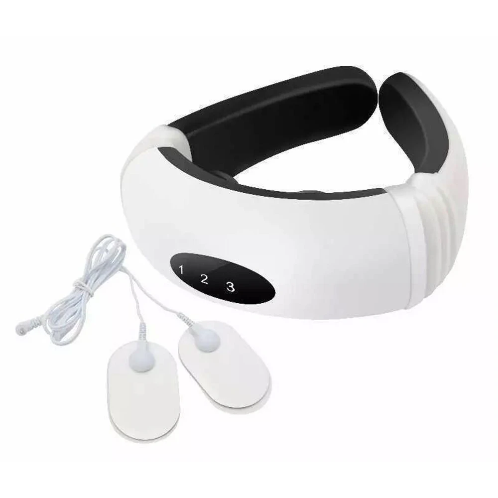 Electric Pulse Back Neck Massager Cervical Vertebra Instrument ...