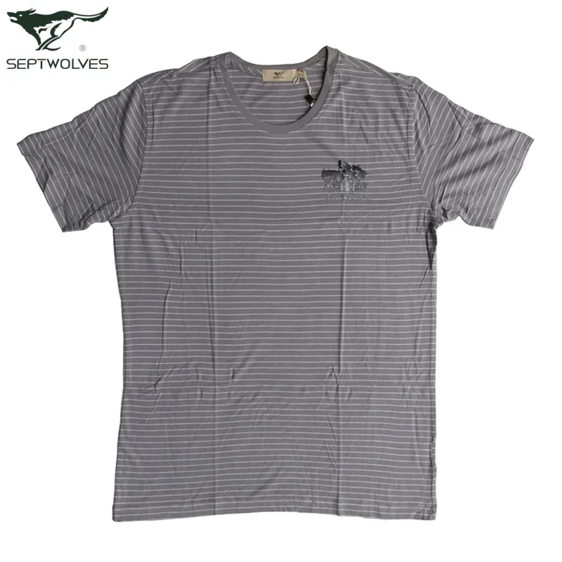 SEPTWOLVES t shirt male short sleeve summer paragraph men's clothing ...