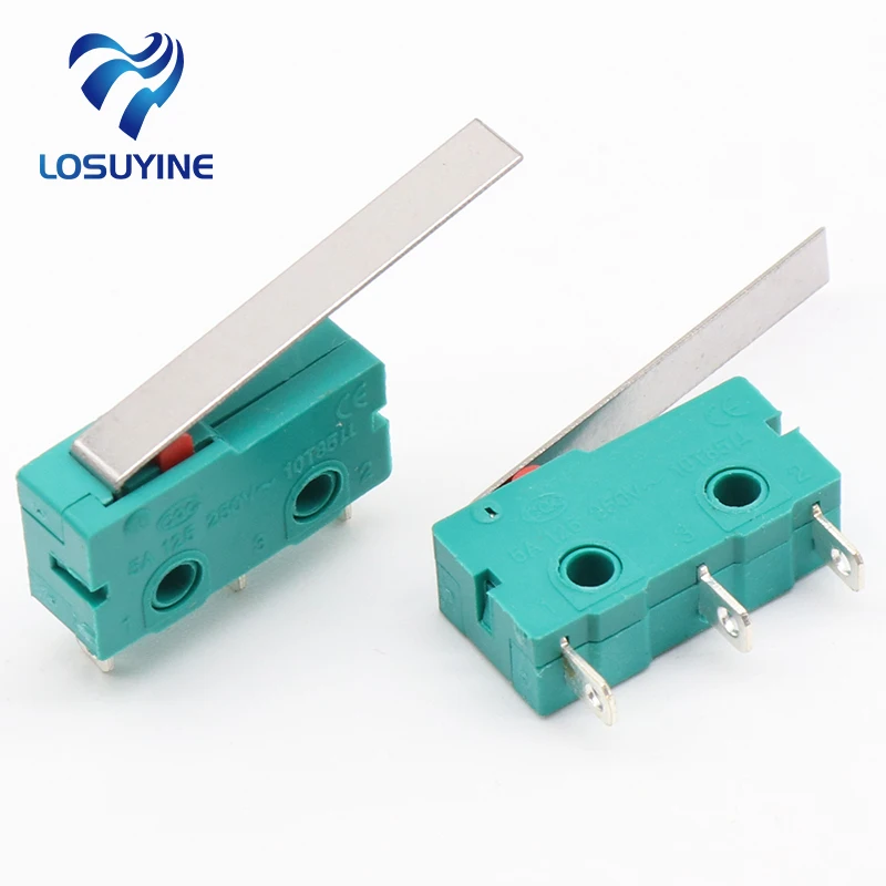 10pcs 3 Pins Micro Touch Switches No+nc 3a/5a 125vac 250vac Mini Limit ...