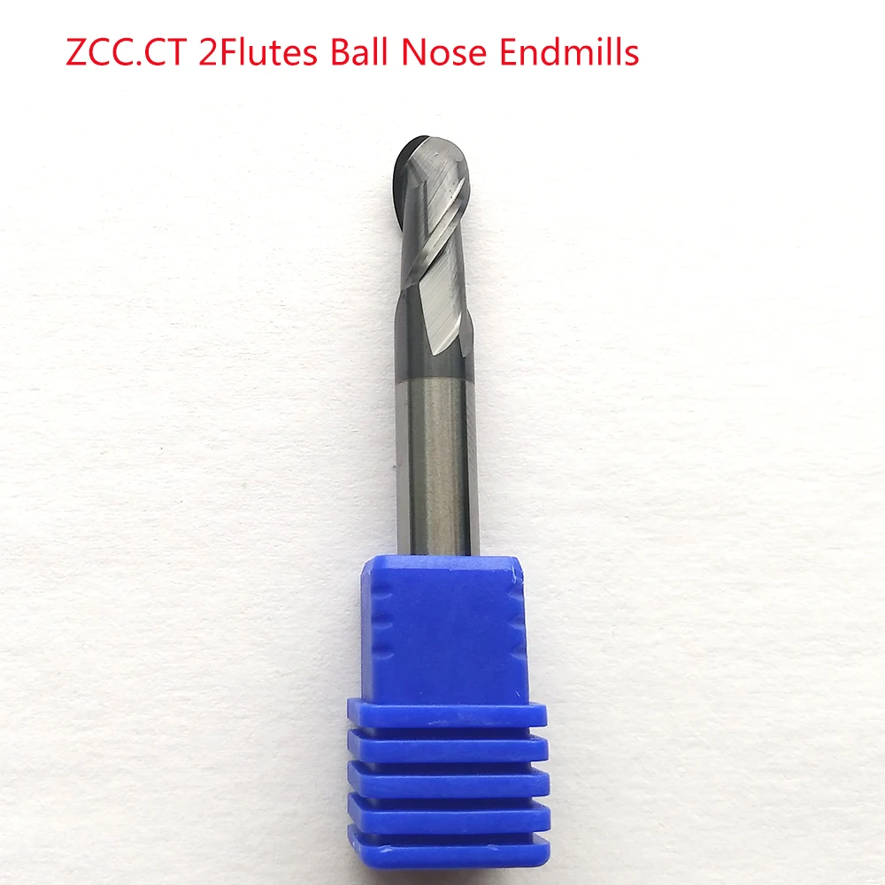 Radius R0.5/R1/R1.5/R2/R3/R4 ZCC. CT 2 Flöten Hartmetallkugel Nase ...