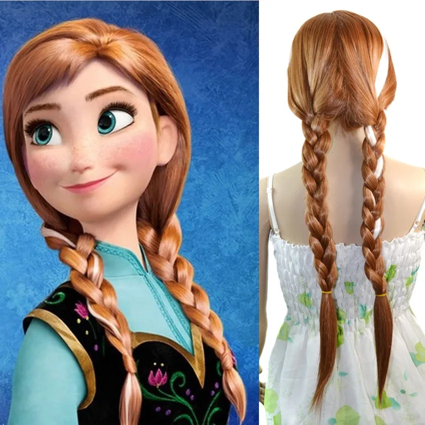 Anna-Hair-Style-Cosplay-Braiding-Blonde-Hair-Wig-Synthetic-braided-Lace ...