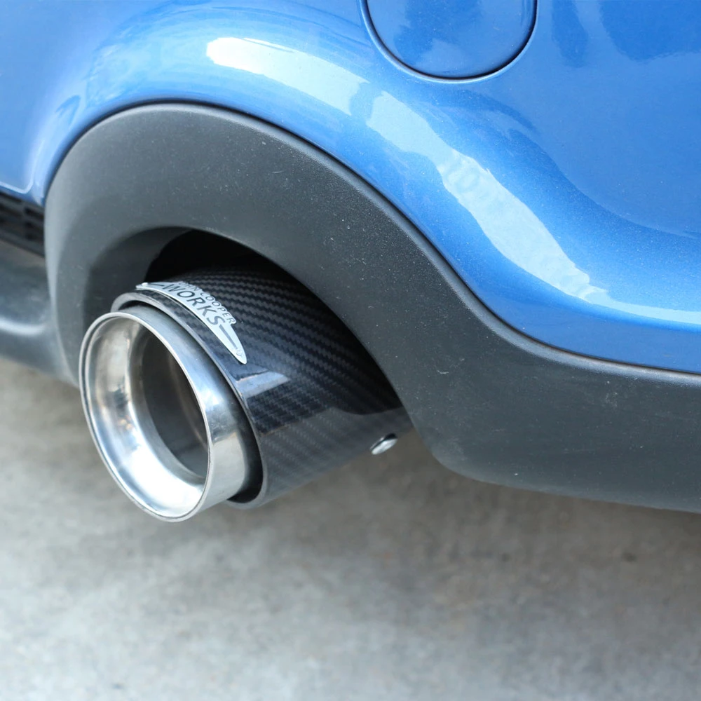 Genuine Carbon Fibre Exhaust Muffler Tip Pipe JCW Style for BMW Mini ...