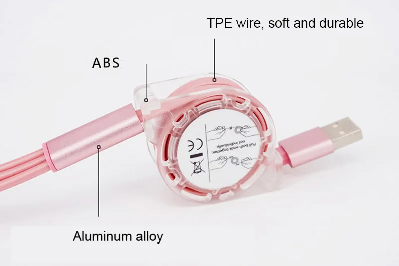 3 In 1 Retractable Multi USB Type C Micro Charger Cable For iPhone X 6 ...