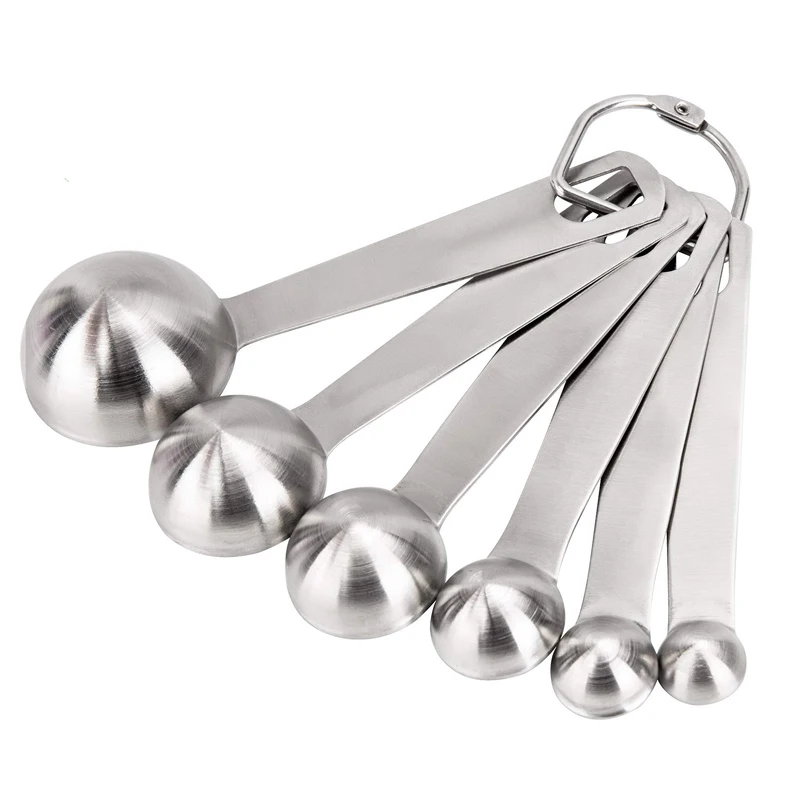 6pcs 430 Stainless Steel Measuring Spoons Set - Metal Kitchen Aid 【楽天市場】