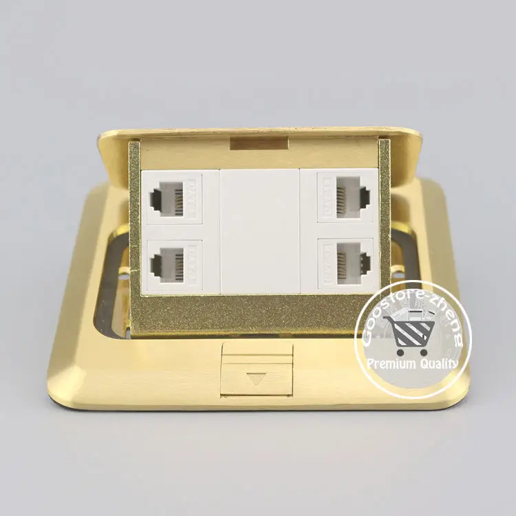 Bronze Pop-up Rj45 Cat6 Lan & Rj11 Tel Socket Floor Panel Ground Outlet ...
