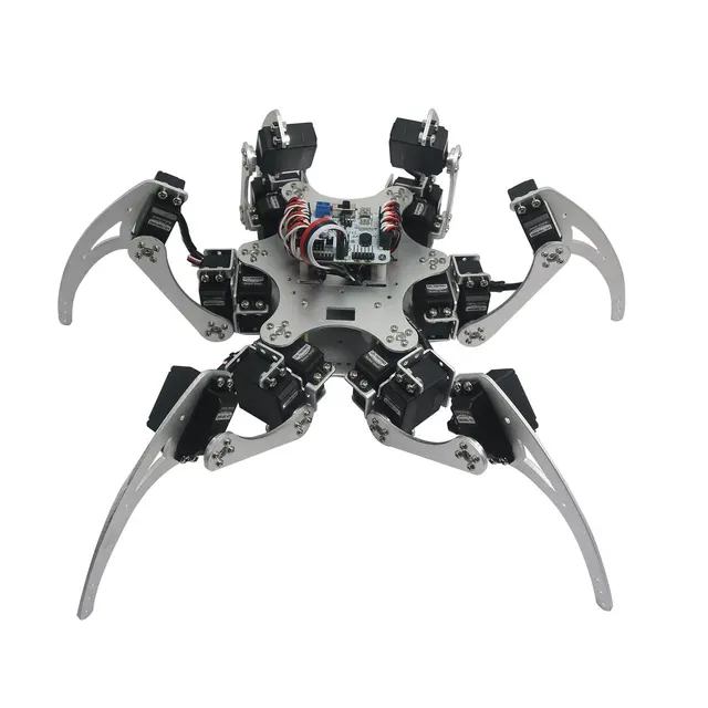 Aluminium Robotic Hexapod Spider Six 3DOF Legs Robot Frame Kit with ...
