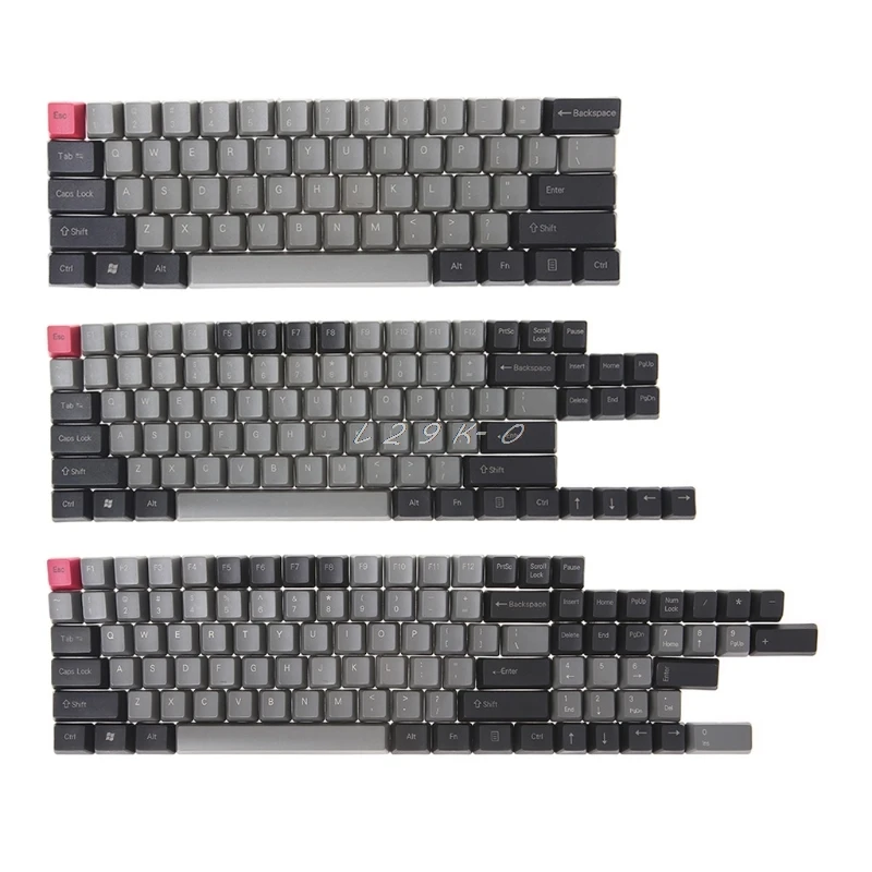 Siyah-gri-kar-k-Dolch-kal-n-PBT-104-87-61-Keycaps-OEM-profil-anahtar ...