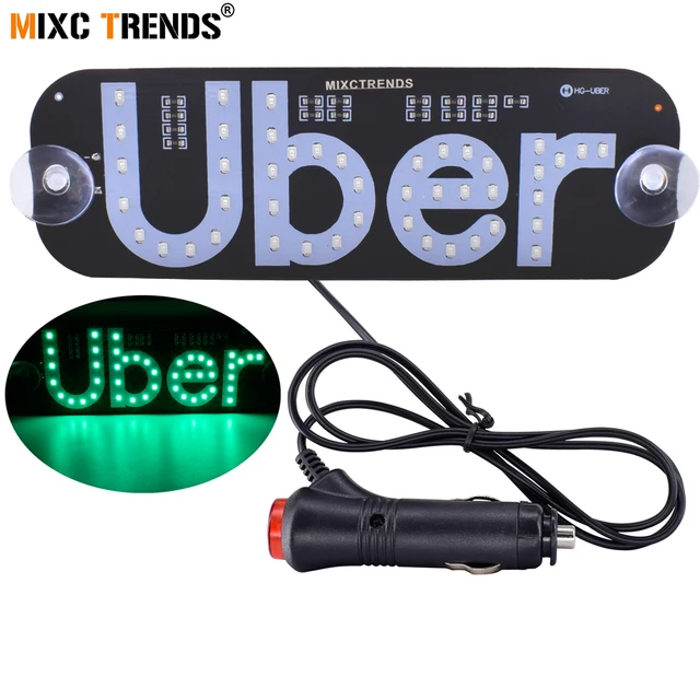 1x Uber Sign Car Led Interior Light Super Bright Uber Panel Taxi Top ...
