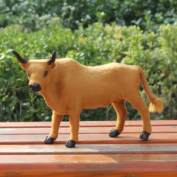 Fur Covered Plastic Handmade Lifelike Plush Ox Toy For Sale-in Stuffed & Plush Animals from Toys ...