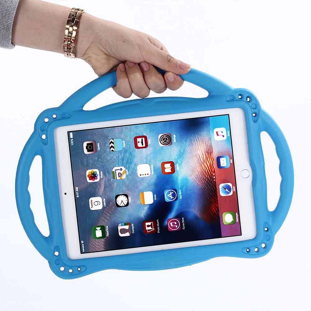 Kids 3D Cartoon Safe Rugged EVA Foam Cover Handle Case for iPad 5 6 ...