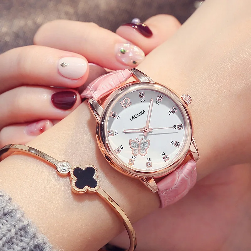 Cute Fashion Luminous Watch with Watch Waterproof Ladies Watch Female ...
