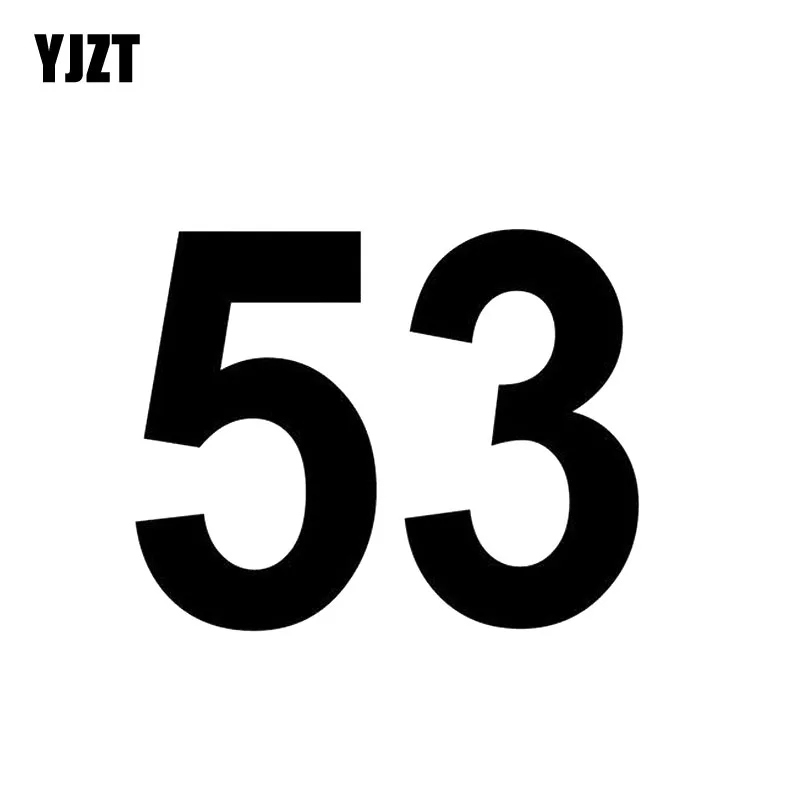 Aliexpress.com : Buy YJZT 14CM*11.2CM Fashion Number 53 Car styling Car ...