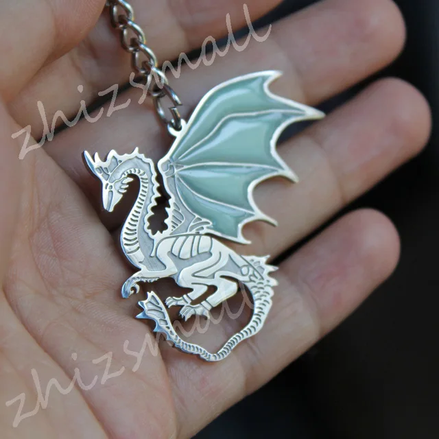 Stainless Steel Gift Dragon Keychain Glowing Key Chain Fashion Jewelry ...