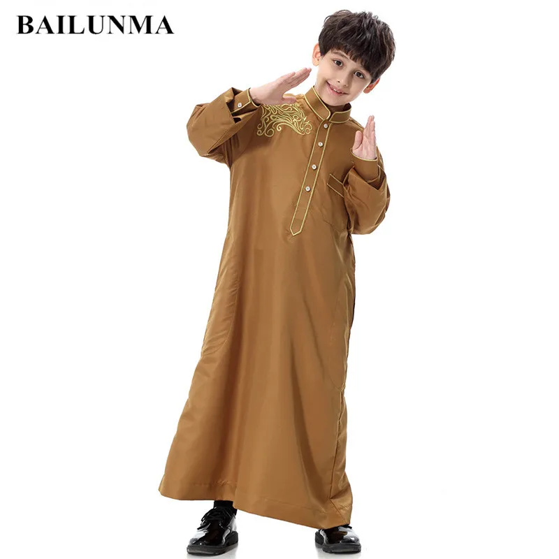 Cotton-Children-abaya-arab-dress-for-men-islamic-children-clothing ...
