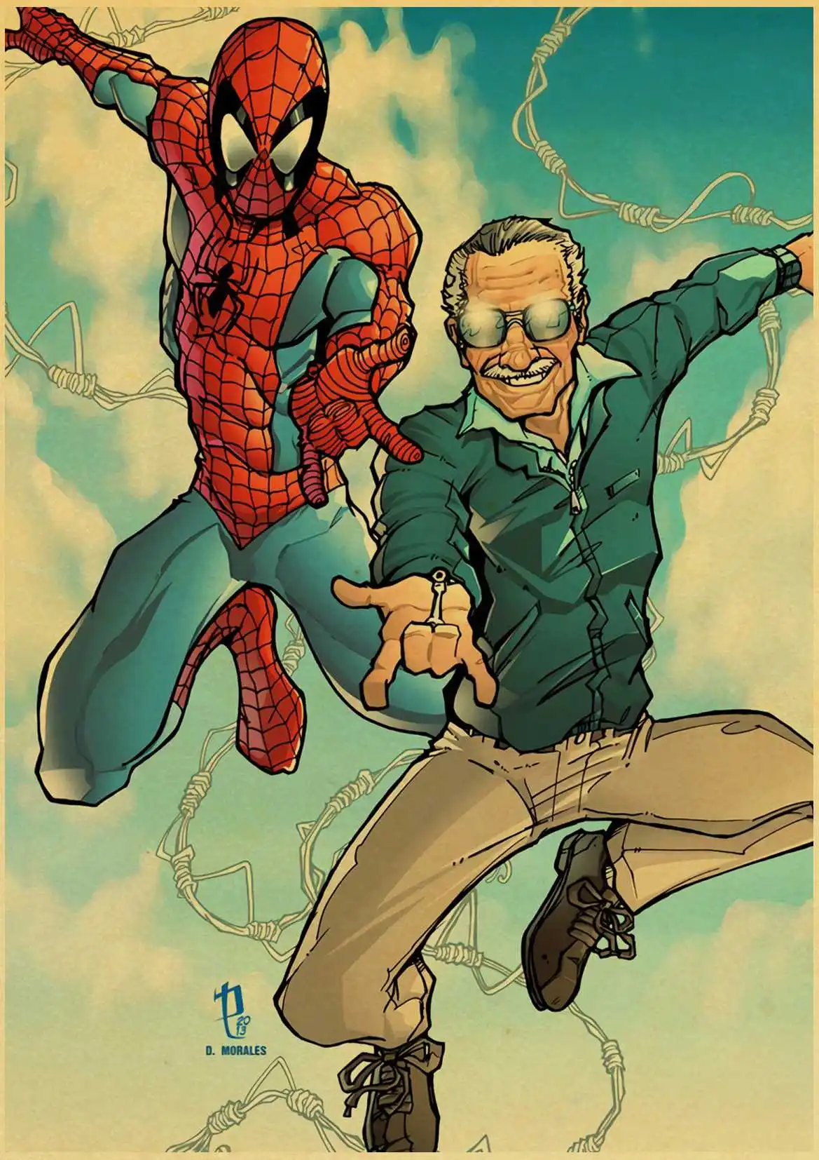 Marvel Father Stan Lee Poster Super Hereos High Quality Vintage Poster ...