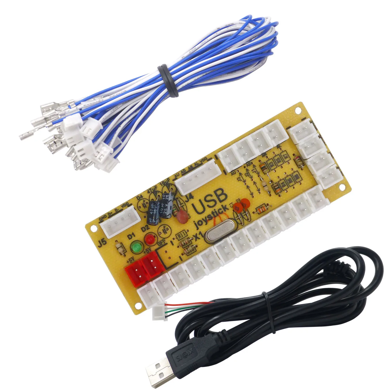 SJ@JX Arcade USB Encoder Fight Stick Raspberry Pi Joystick Button PC ...