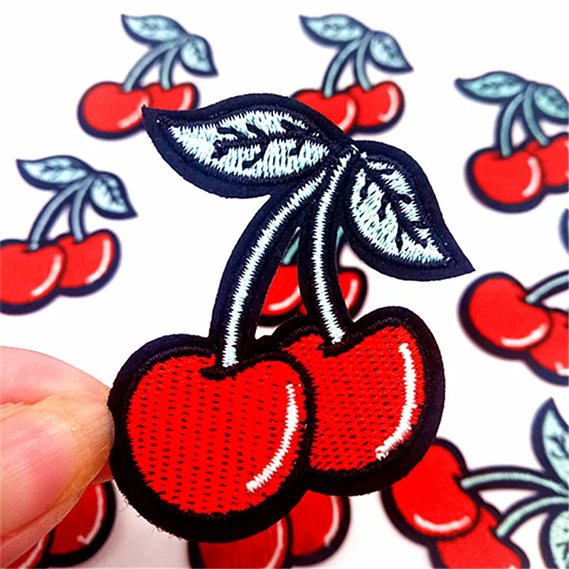 Wholesale 10pcs Cherry Icon Clothing Embroidered Patches Iron On Sewing ...
