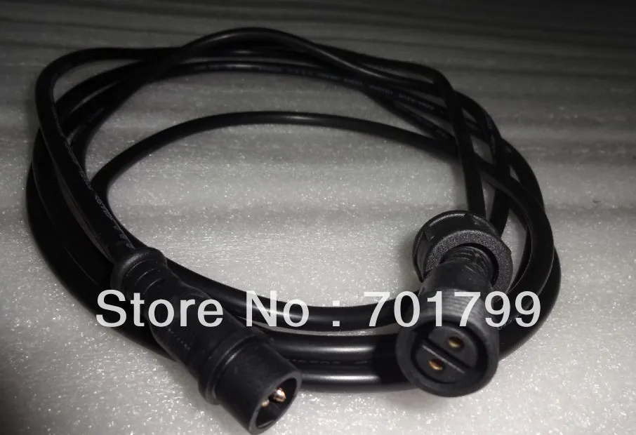 BLACK-1-5m-5feet-2-core-waterproof-extension-cable-one-end-with-male ...