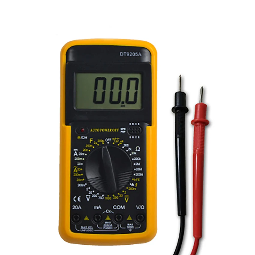 Portable LCD Display Multimeter Electric Handheld AC DC Resistance ...