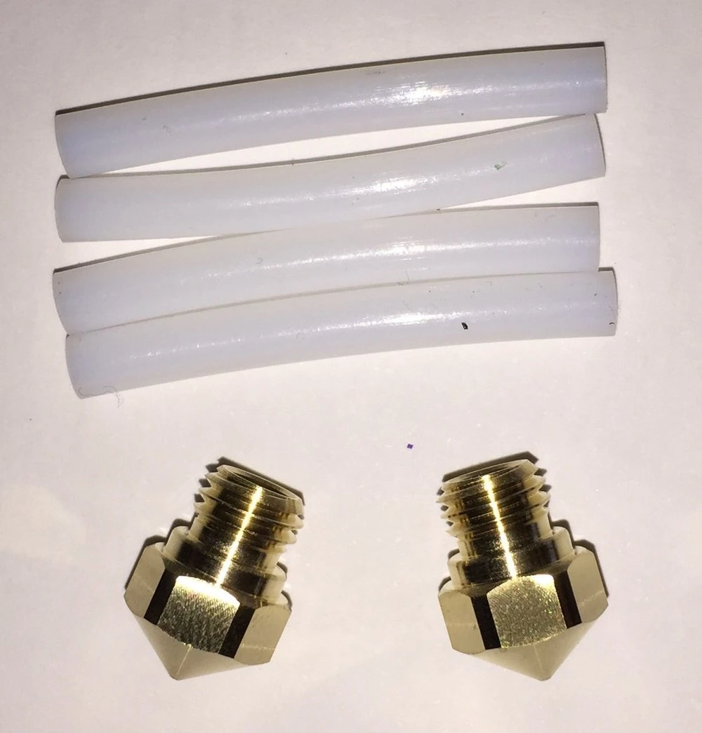 2 Brass Nozzles and 4 PTFE Tubes kit for Flashforge Creator Pro and ...