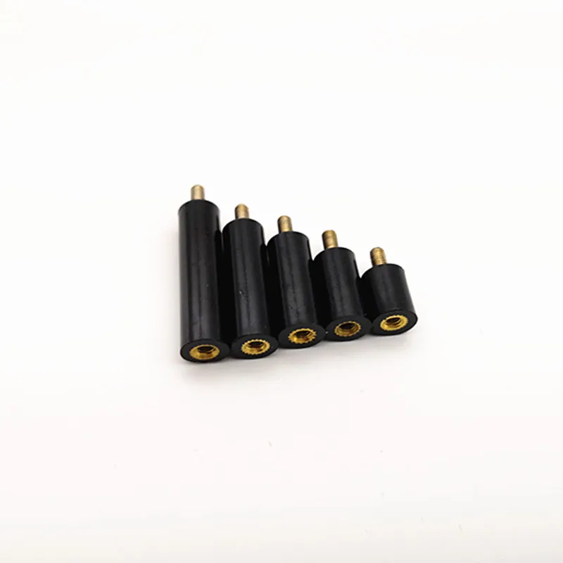 M3-15mm-Bakelite-column-Black-isolation-support-column-Built-in-copper ...