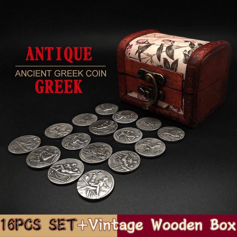Wooden Coins Collection Box Ancient Greek Coins Ancient Roman Coins Wooden Coins Collection Box Ancient Greek Coins Ancient Roman Coins