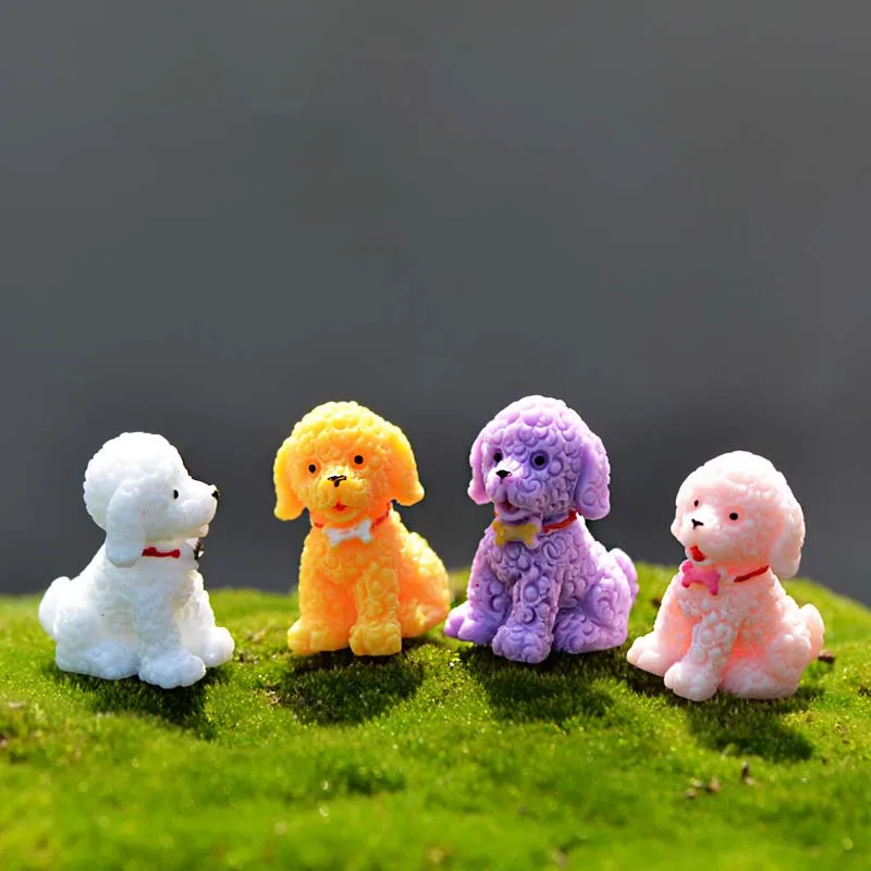 2Pcs Mixed Mini Cute Dog Resin Craft DIY Crafts Miniature Fairy Garden ...