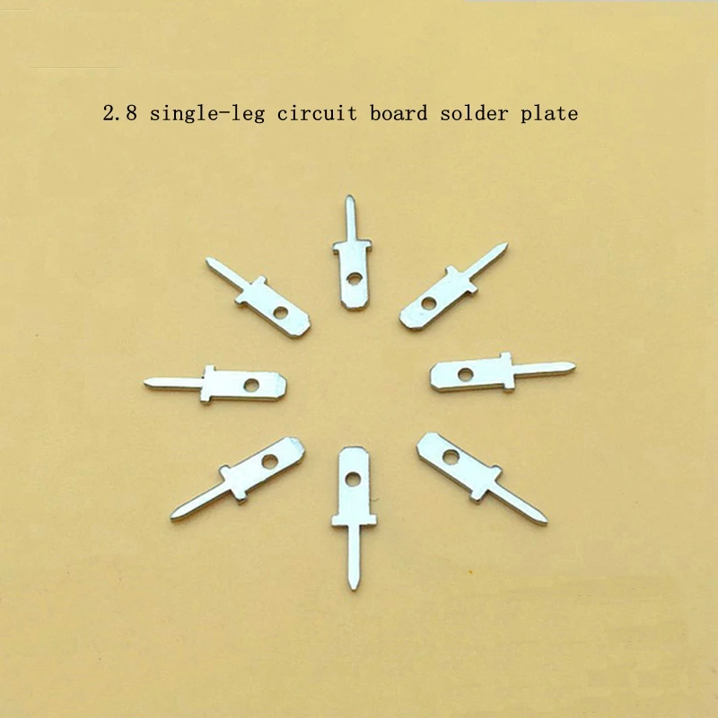 100pcs 2.8 circuit board insert welding terminal PCB board plug ...