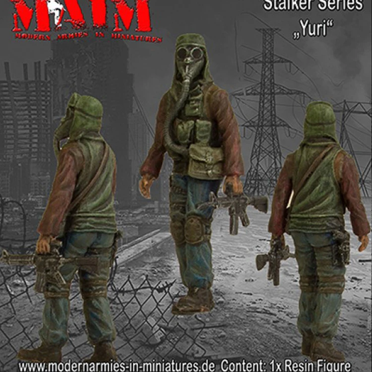 1/35 Resin Figure Model Kit Stalker of Chernobyl Unpainted Unassambled ...