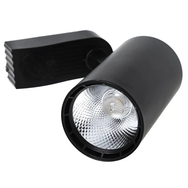 New Black Track LED Light COB Rail Spotlights Lamp Tracking Fixture For ...