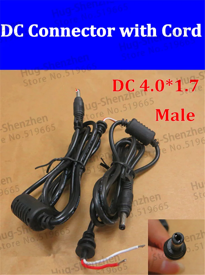 High-quality-10pcs-DC-4-0-1-7mm-Power-plug-male-Connector-cord-adapter ...
