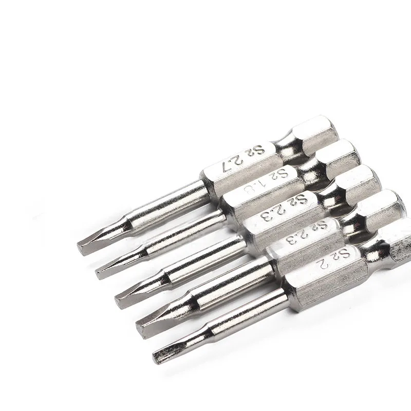 5pcs S2 Alloy Steel Triangular Screw Bits Magnetic Screwdriver Bit Anti ...